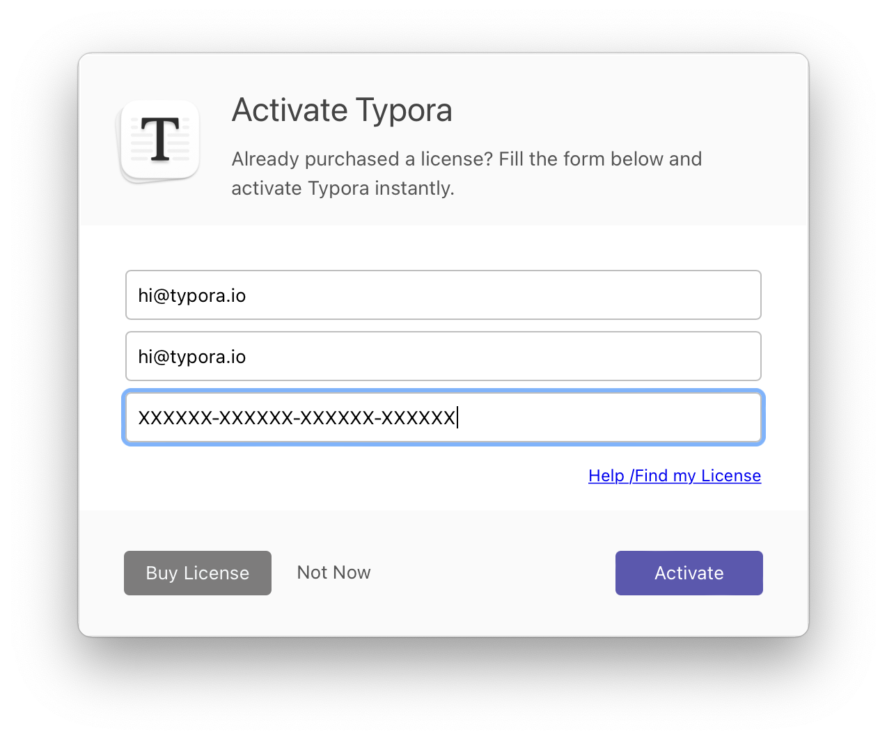 Activate Typora - Typora Support