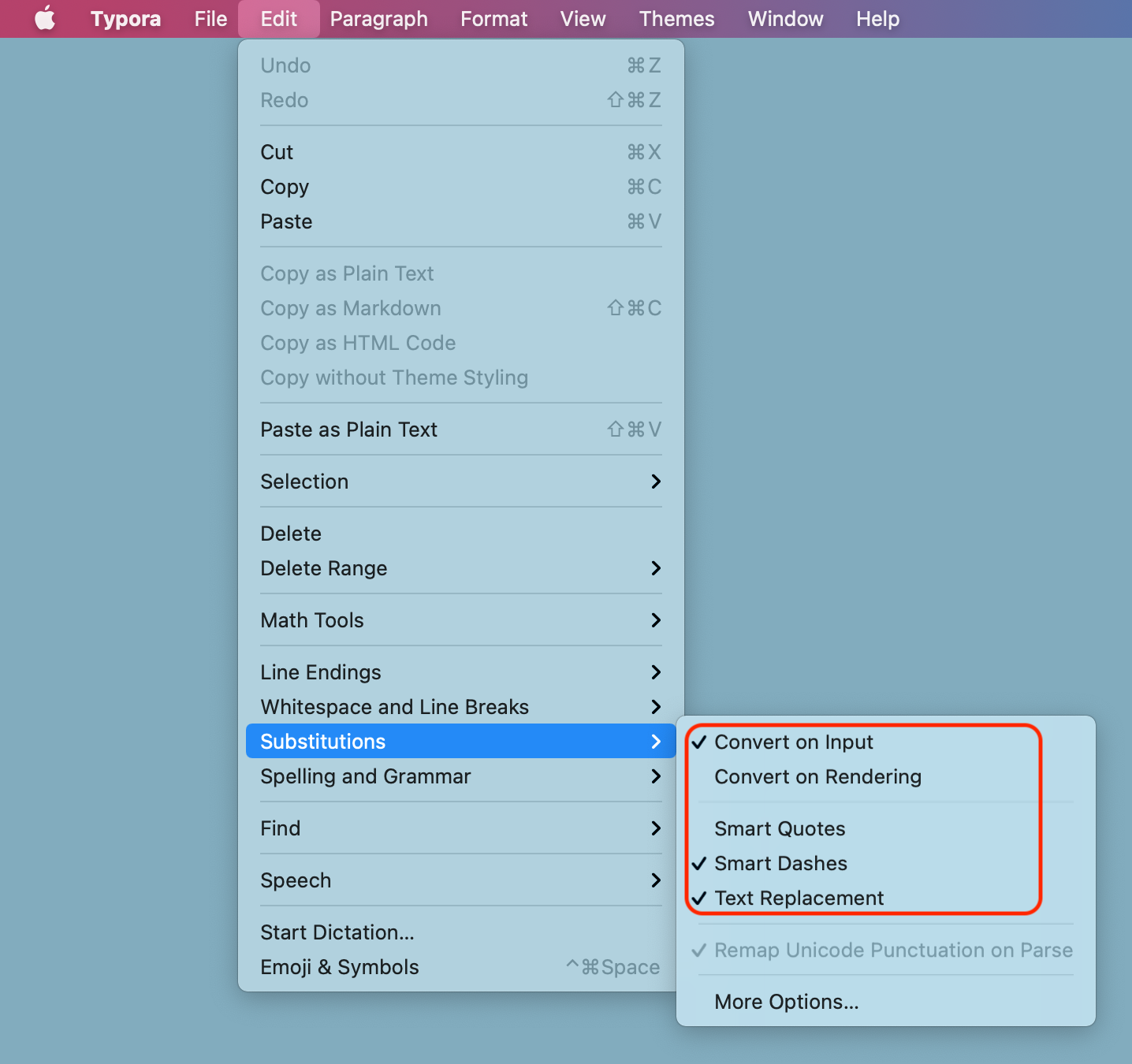 Smart Punctuation (SmartyPants) - Typora Support
