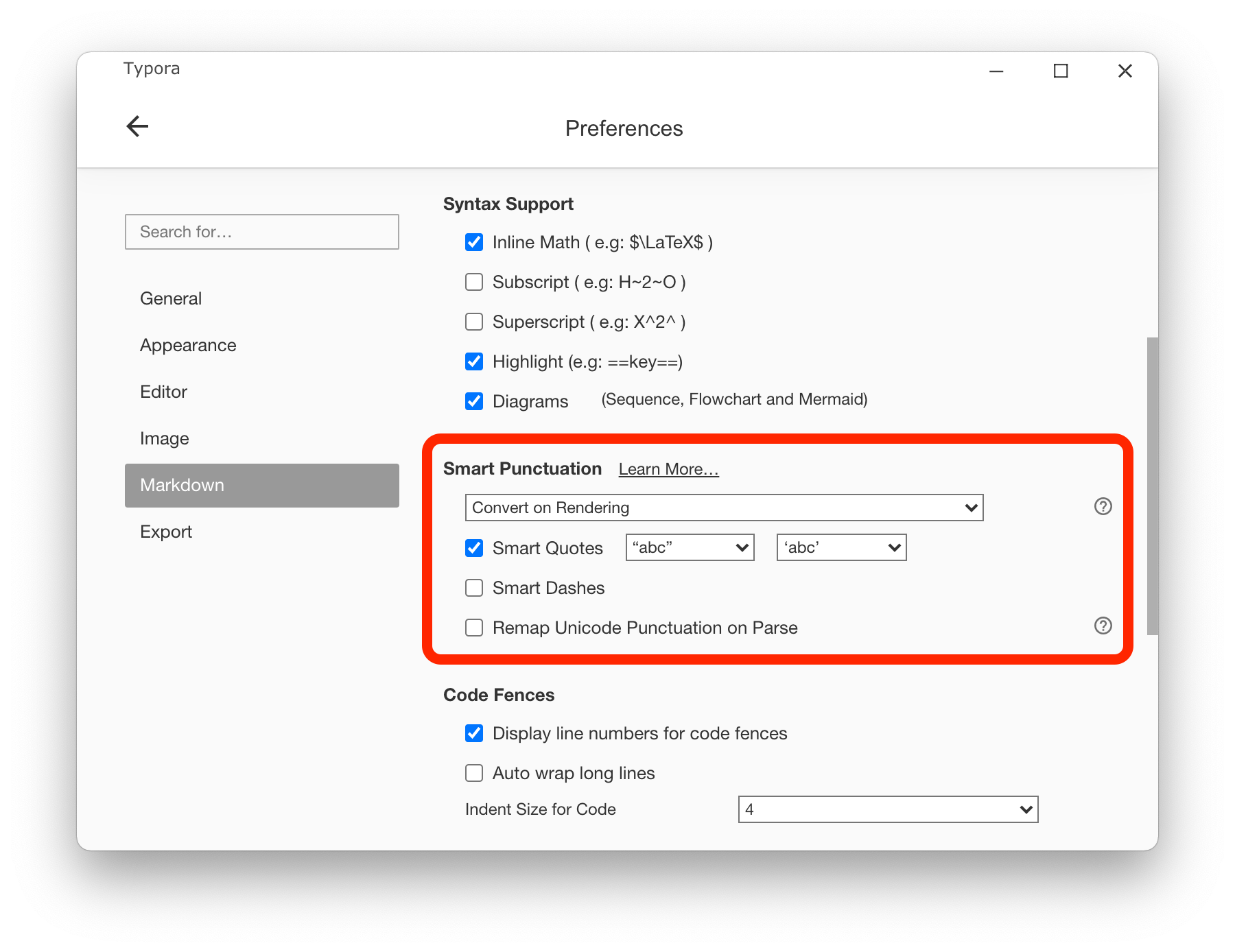 Smart Punctuation (SmartyPants) - Typora Support